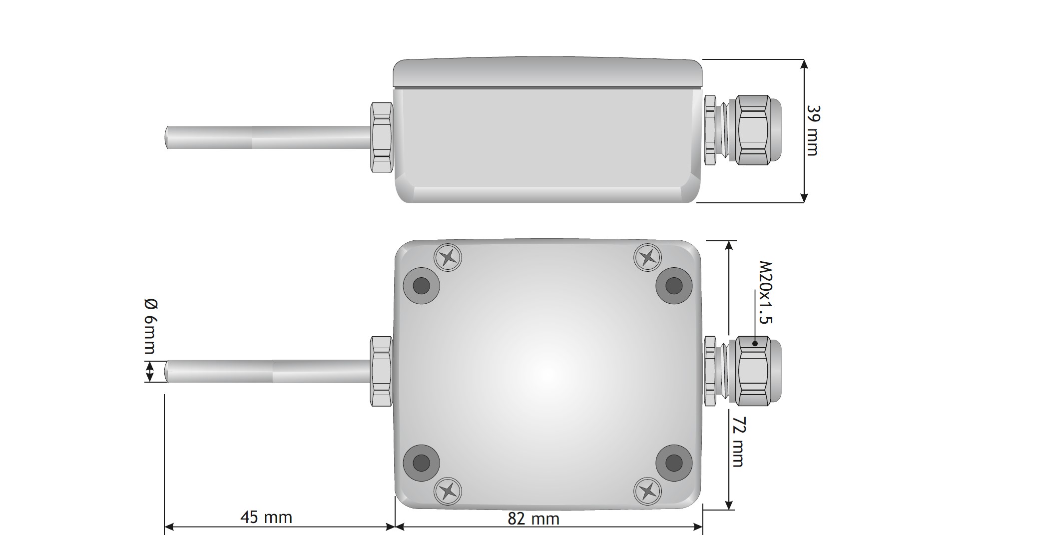 PT100 | Wall-mounting temperature sensor